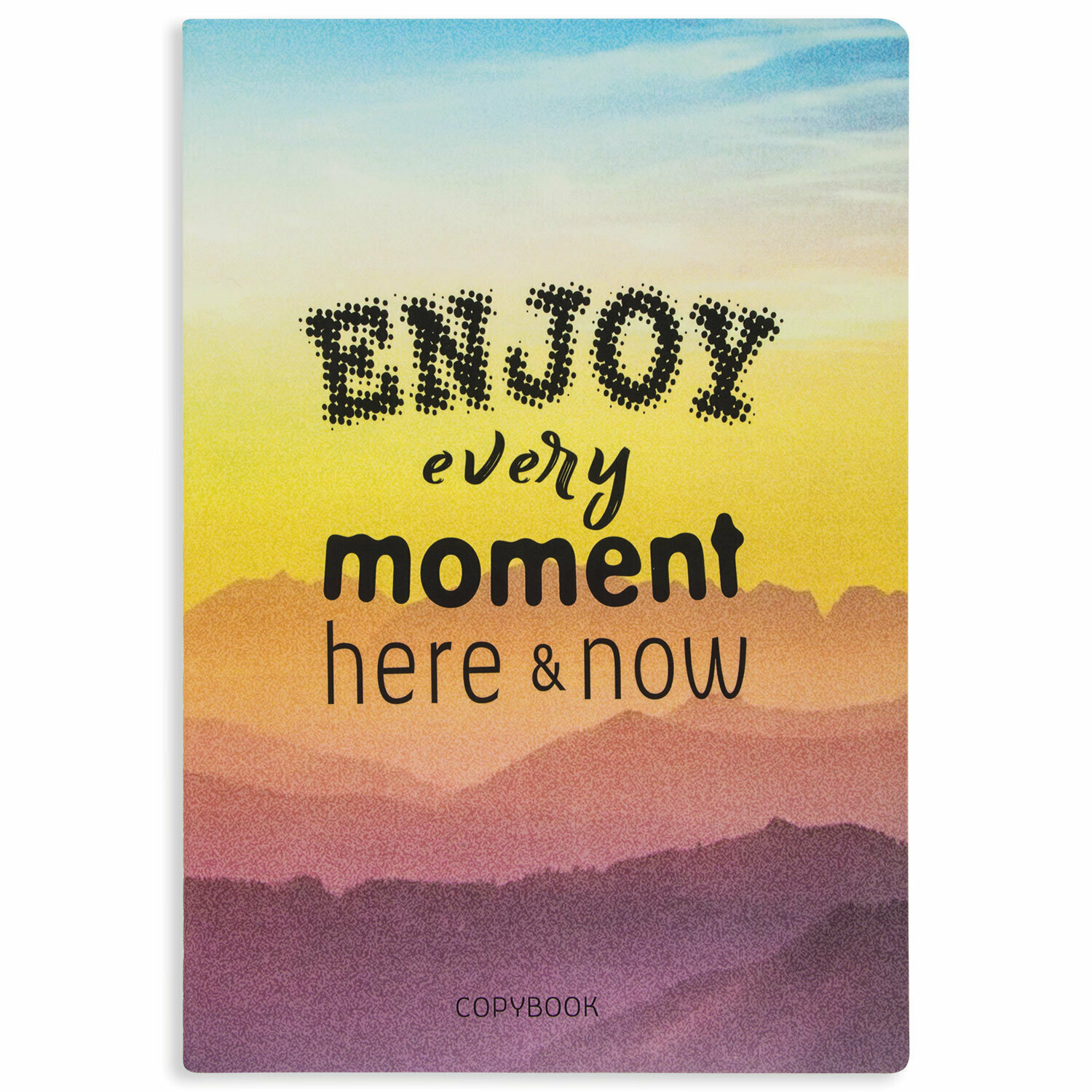 Тетрадь Brauberg 40 листов, клетка, soft touch, бежевая бумага, А5, Enjoy the moment (403766)