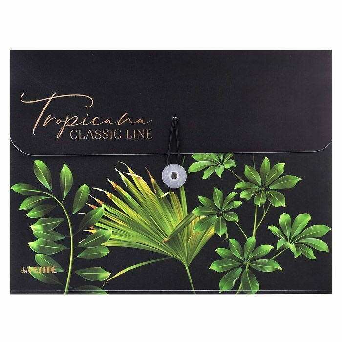 Папка с резинкой deVENTE "Tropicana", A4, 328х235х16 мм, 600 мкм, фактура "Песок", 8 отделений (3070231)