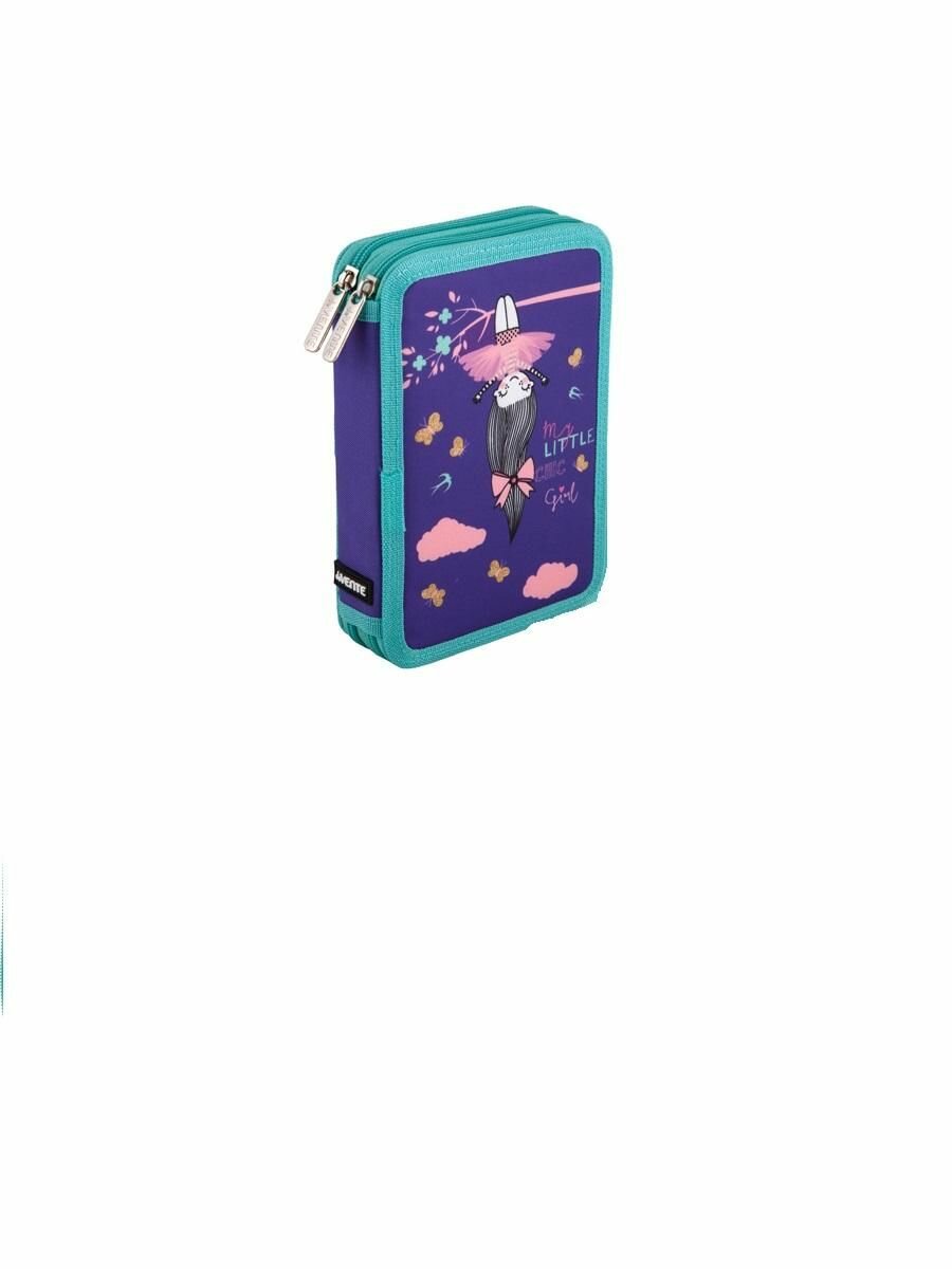 Пенал deVENTE 2 отделения 20,5х14х5,2 см, Chic Girl, блестящий, текстиль (7012230)