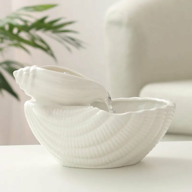 Фонтан "XM Grocery Shop" 15 x 21см, керамика/керамогранит, настольный, белый