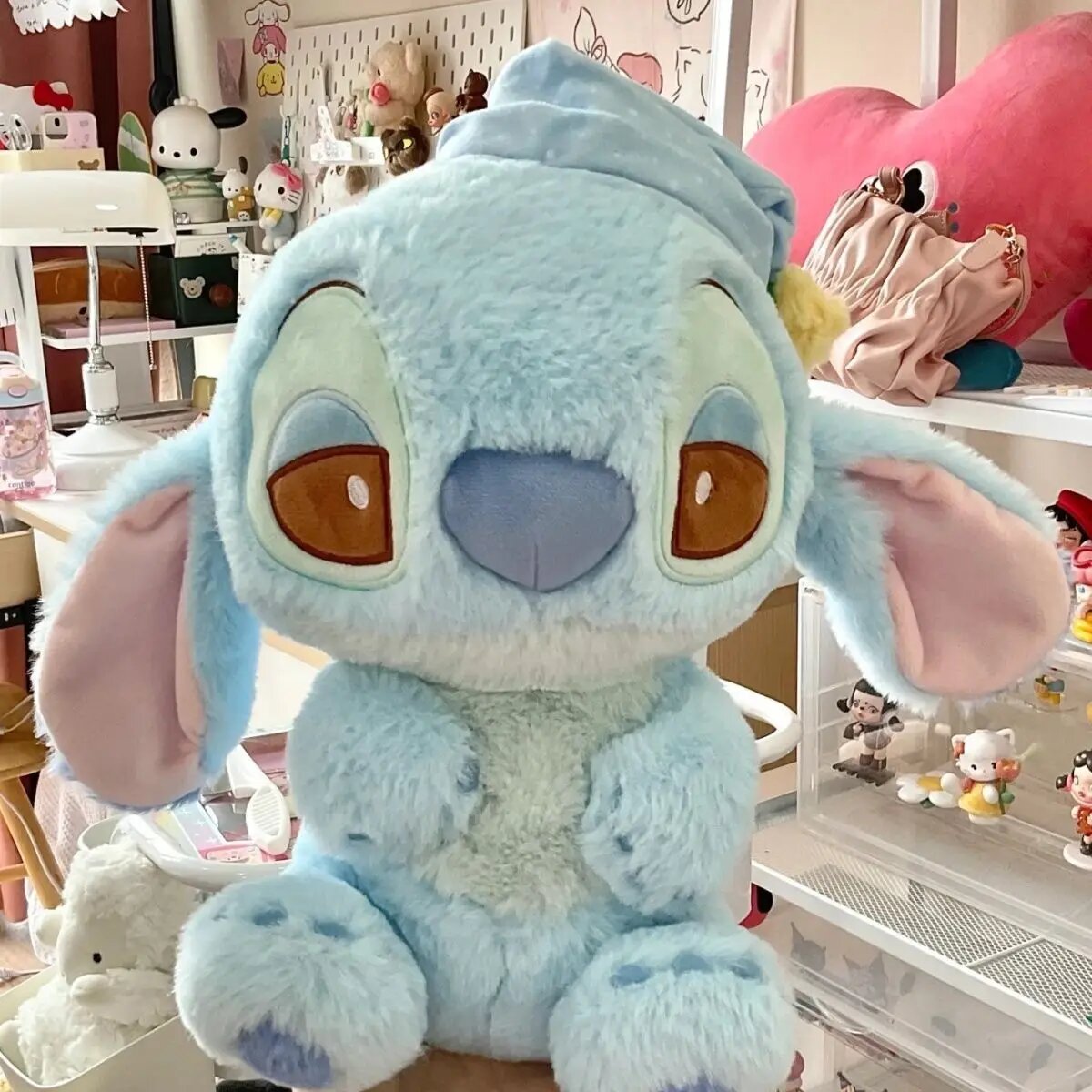 MINISO Stitch Angel плюшевая игрушка, 40 см, Светло-голубой