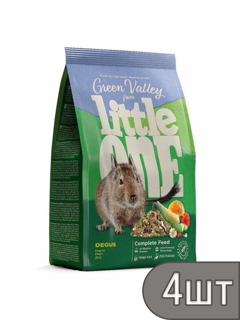 Little One Набор 4 шт Зеленая долина. Корм из разнотравья для дегу, 750г 3 кг