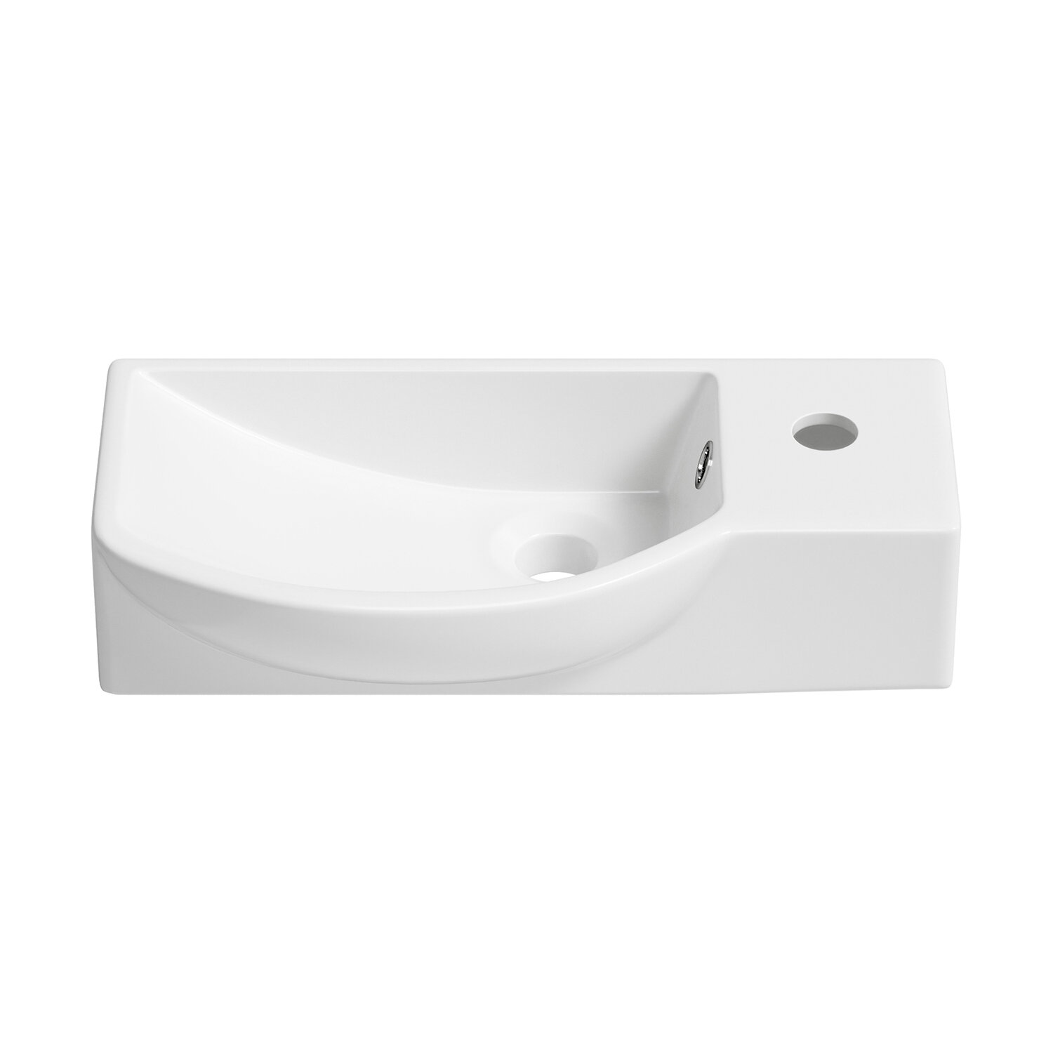 Подвесная или накладная раковина в ванную комнату Lavinia Boho Bathroom Sink 33311033: ширина умывальника 45 см, цвет глянцевый белый