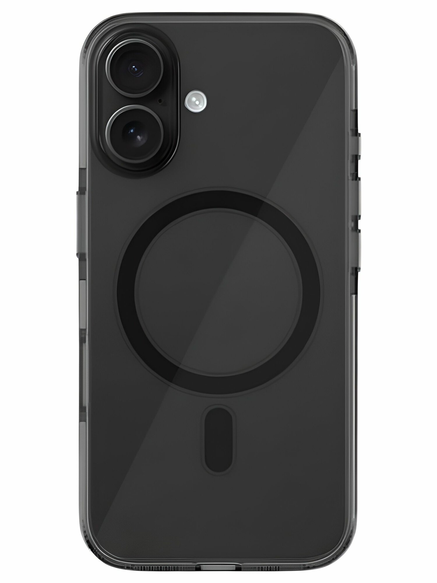 Чехол противоударный K-DOO Iceguard iPhone 16, темно-прозрачный c поддержкой беспроводной зарядки