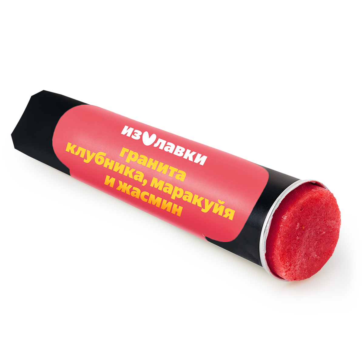 Десерт фруктово-ягодный Гранита «Из Лавки» с клубникой, пюре маракуйи и ароматом жасмина замороженный