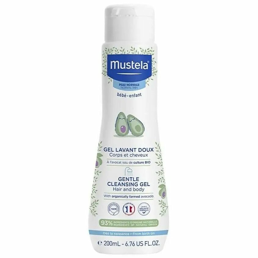 Mustela Bebe Gentle Cleansing Gel - Детский очищающий гель для купания , 200 мл
