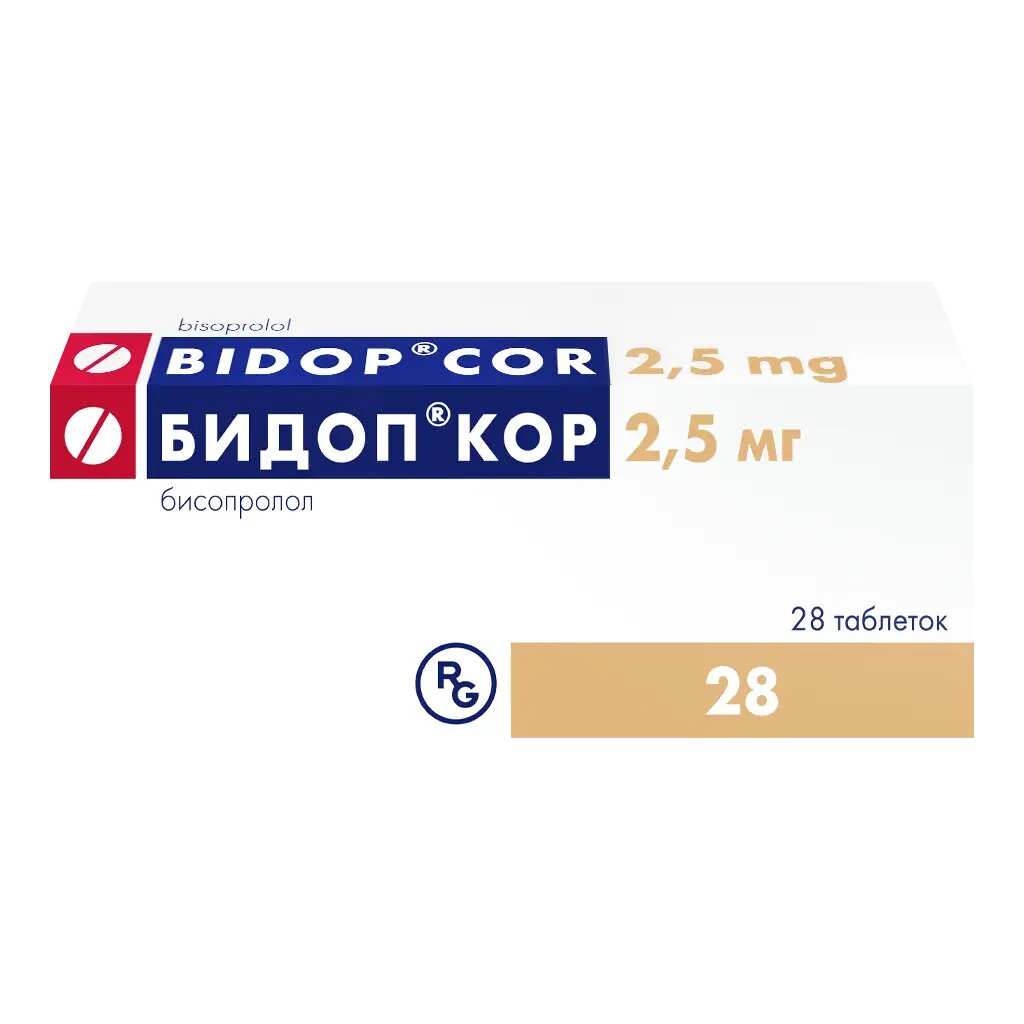 Бидоп Кор таблетки 2,5 мг 28 шт