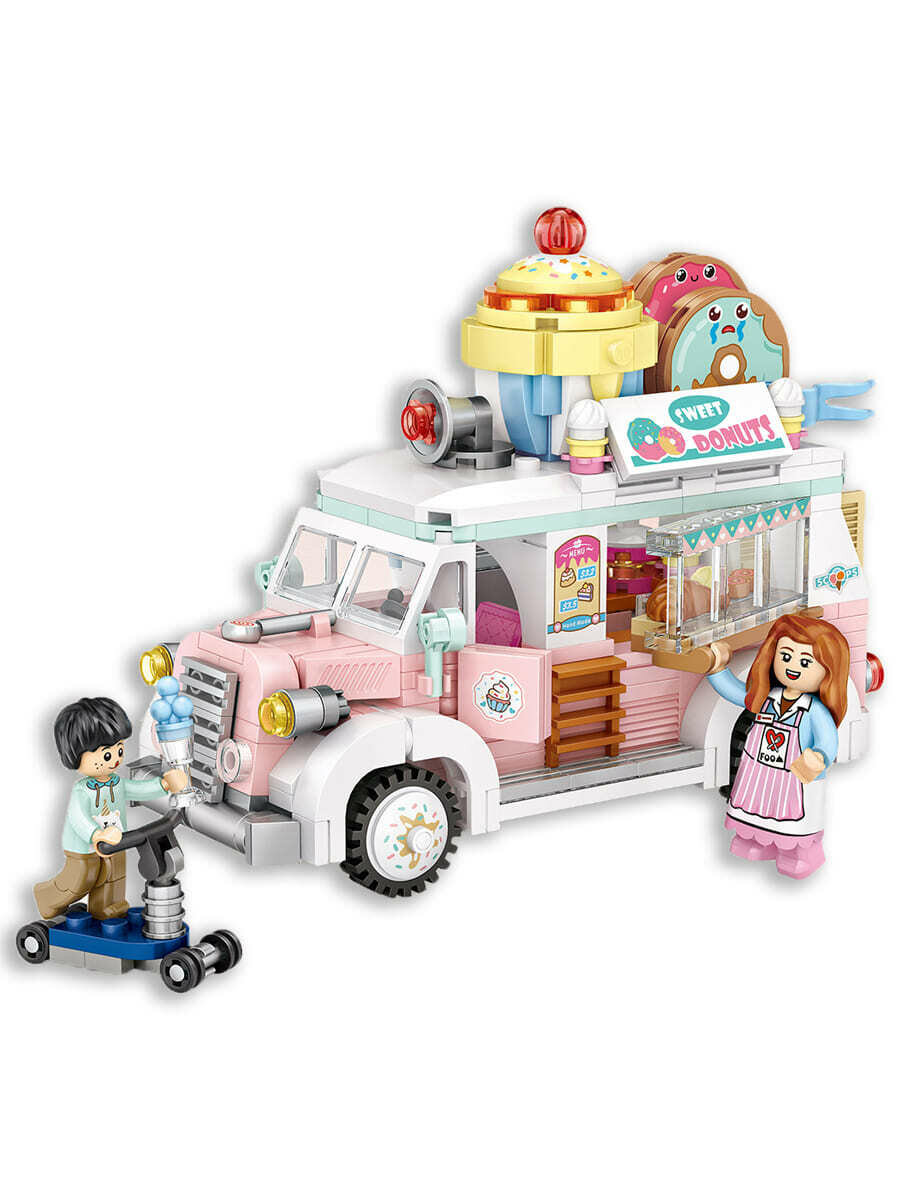 Конструктор LOZ "Фургон со сладостями" NO. 1738, ABS-пластик, 582 детали