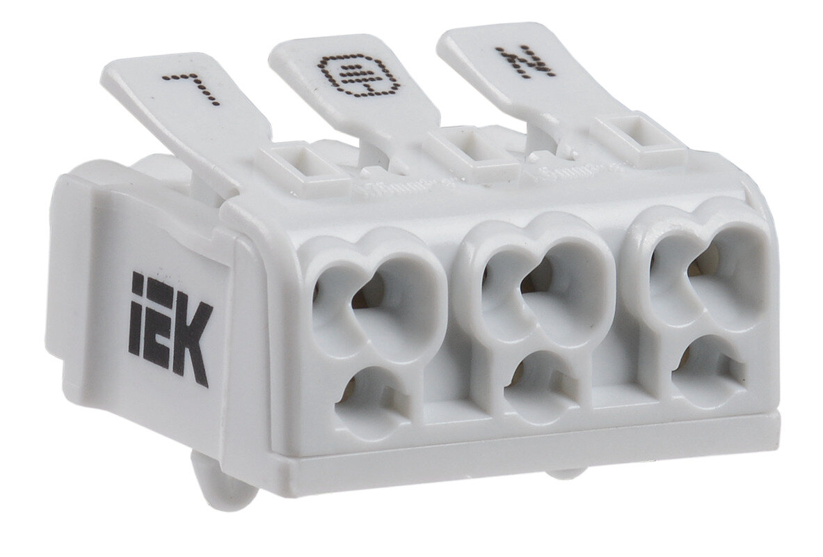 Набор 10шт. Клемма пружинная соединительная КСПн3-L+N+PE UKZ-B06-3P-F1-E0-10 IEK