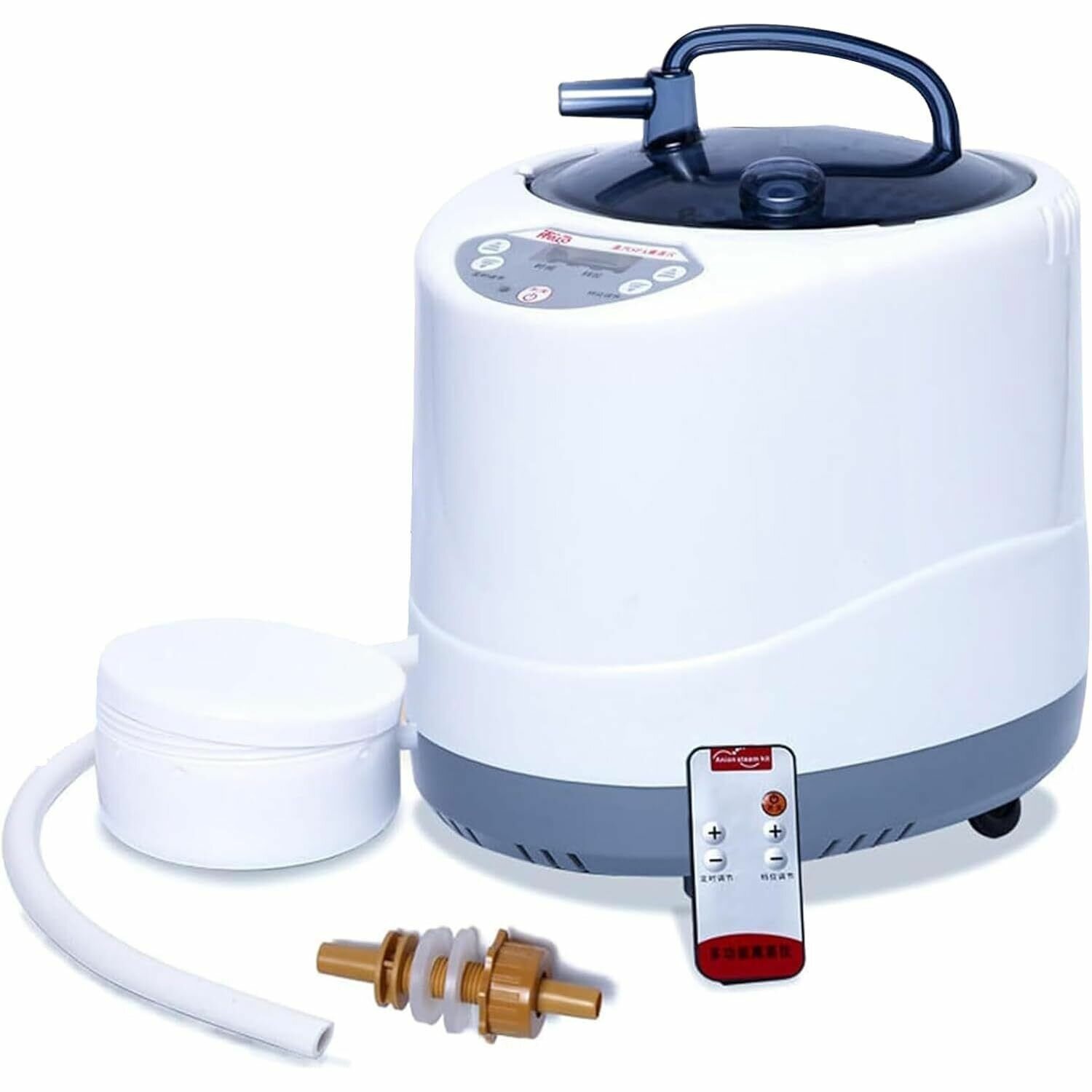 Кастрюля-пароварка для сауны 4 л, 2000 Вт, портативный парогенератор с пультом дистанционного управления, термостатом и таймером, умный нагрев против высыхания и функция защиты от протечек для сауны