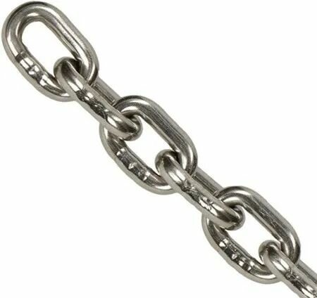 Цепь D4х16 сварная короткозвенная DIN 766 А2 нерж сталь (2м)