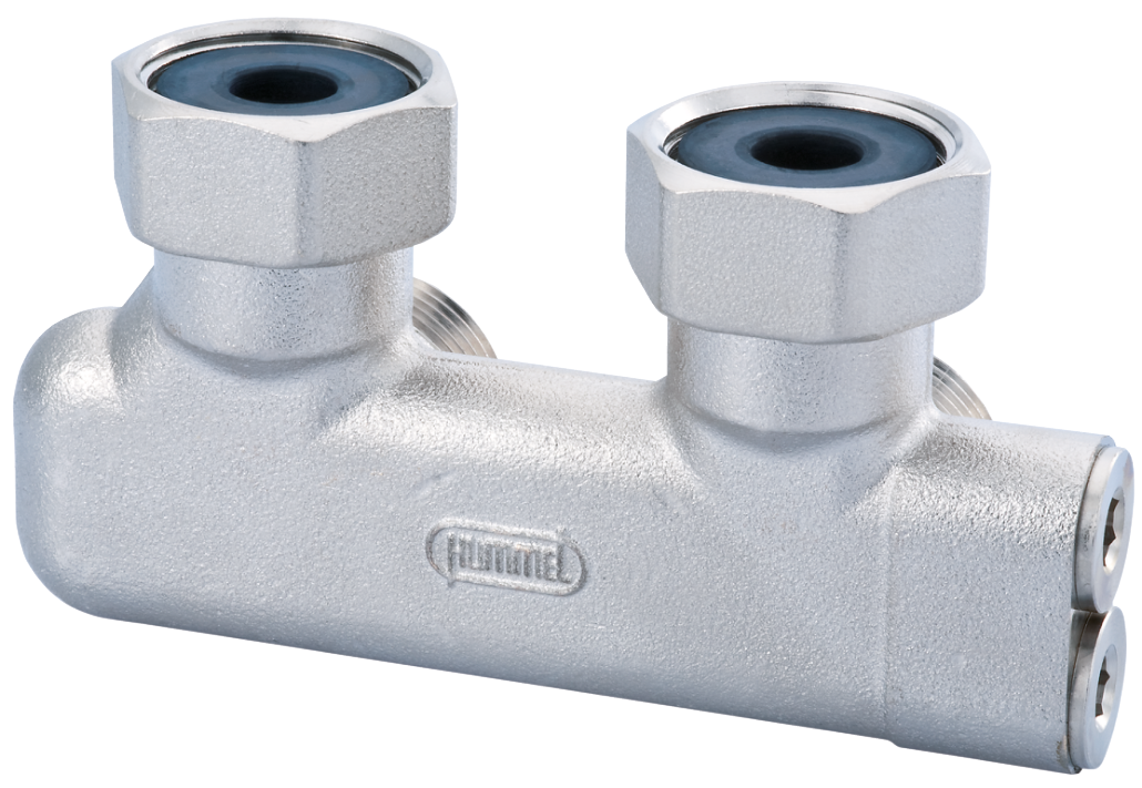 Обводной переходник угловой, запираемый, с плоским уплотнением HUMMEL 2257001101