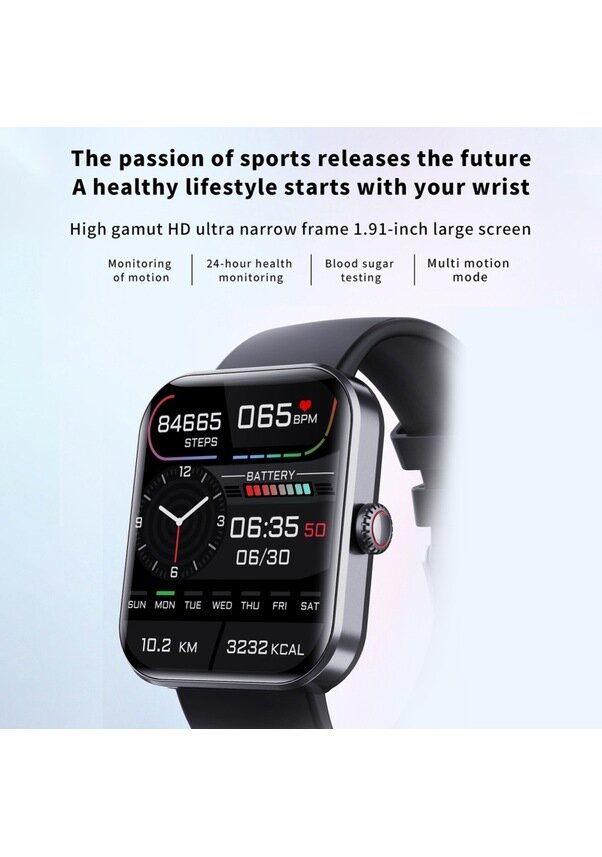 1,9-дюймовый сенсорный экран BT5.1 Dial Heart Sleep Tracker с 100+ спортивными режимами и водонепроницаемостью IP67