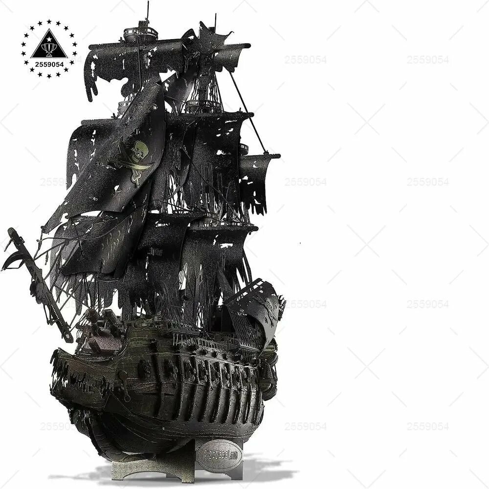 GM 3D пазл, металлическая конструкция, развлекательные игрушки для снятия стресса ручной работы, Модель пиратского корабля "Летучий Голландец, коллекционные поделки