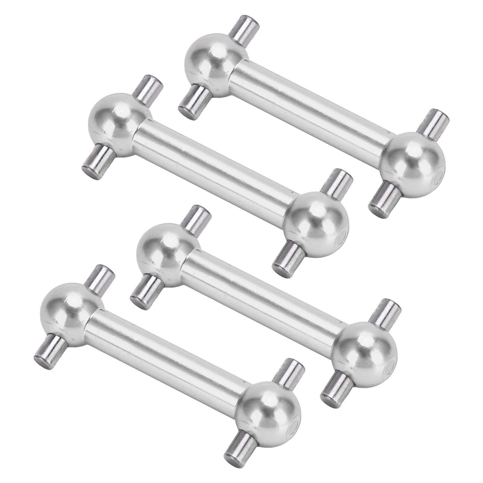 Набор из 4-х алюминиевых валах типа "косточка" для RC машин Tamiya TT01 TT02, улучшенные детали, серебристые