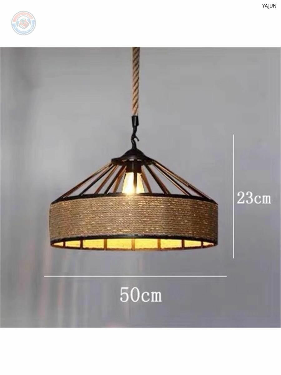 Плетеная бамбуковая люстра ручной работы винтаж ротанг подвесной светильник для кухни гостиной спальни лофт стиль природный уют регулируемая высота