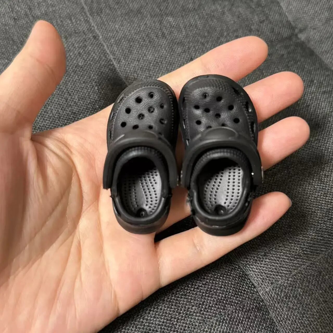 Черные тапочки для кукол BJD 1/6, slippers 12