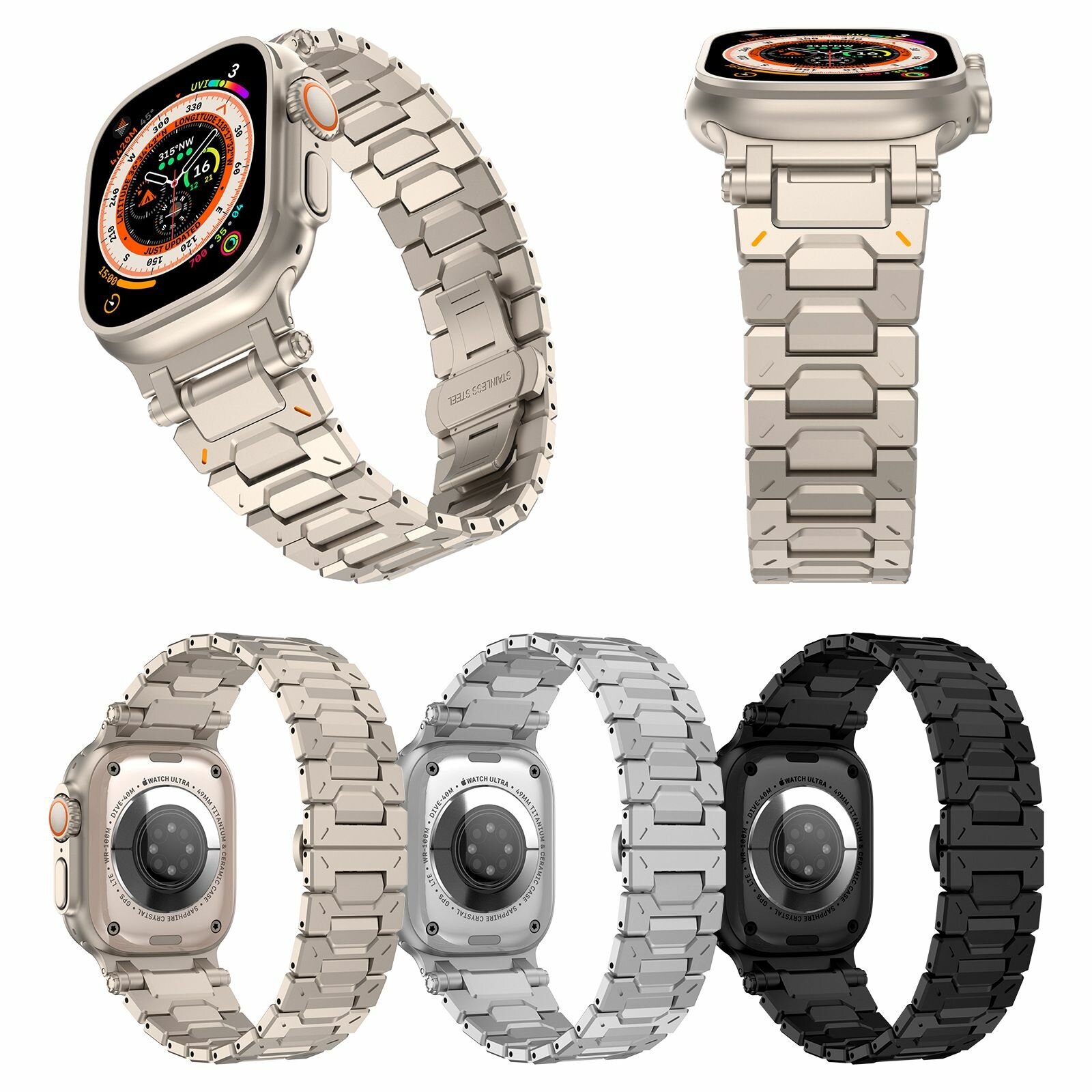 TPU силиконовый ремешок для Apple Watch Ultra 2 49MM 9 8 7 6 se 42/44/45MM