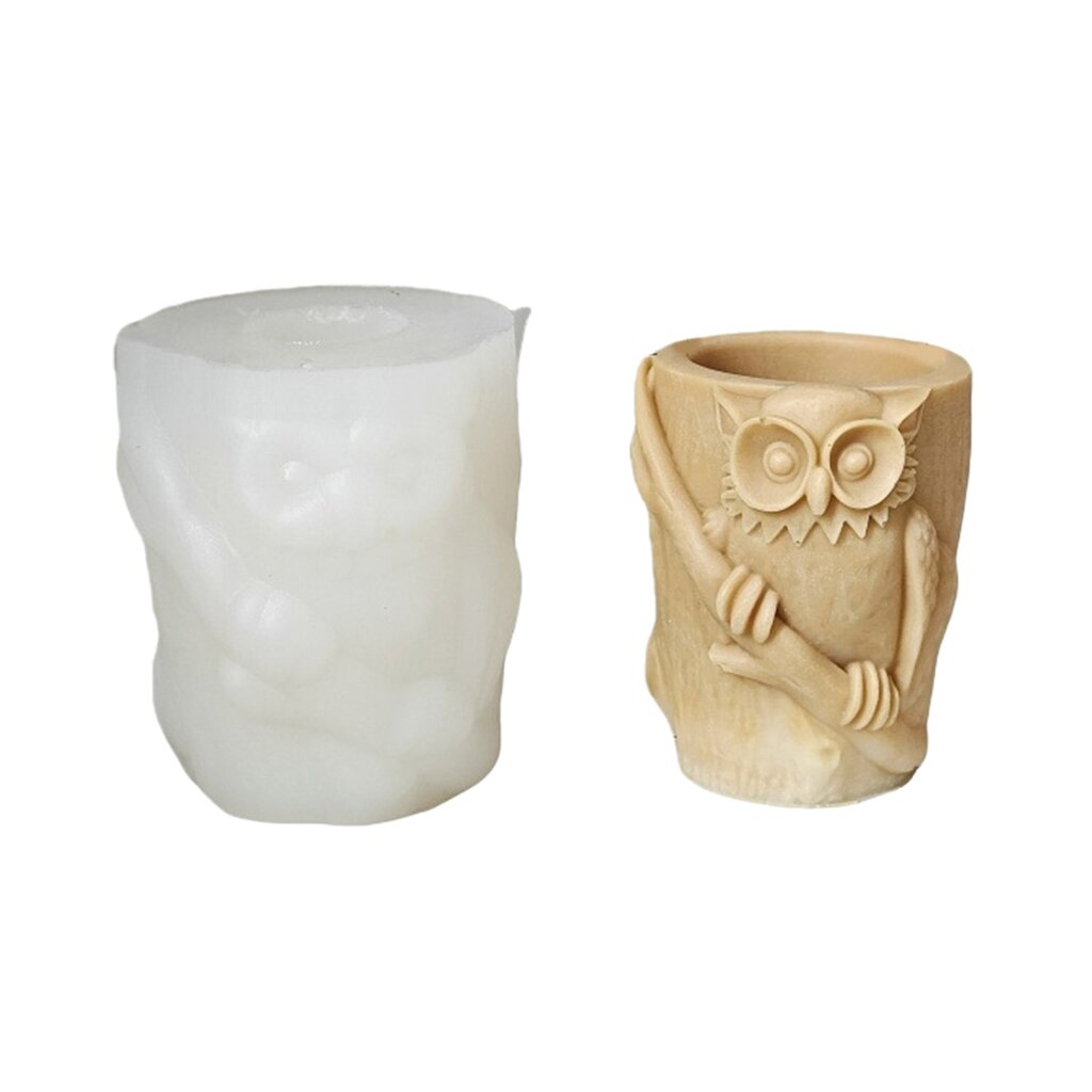 Сделай сам сова цветочный горшок цементный гипс держатель ручки эпоксидная смола плесень