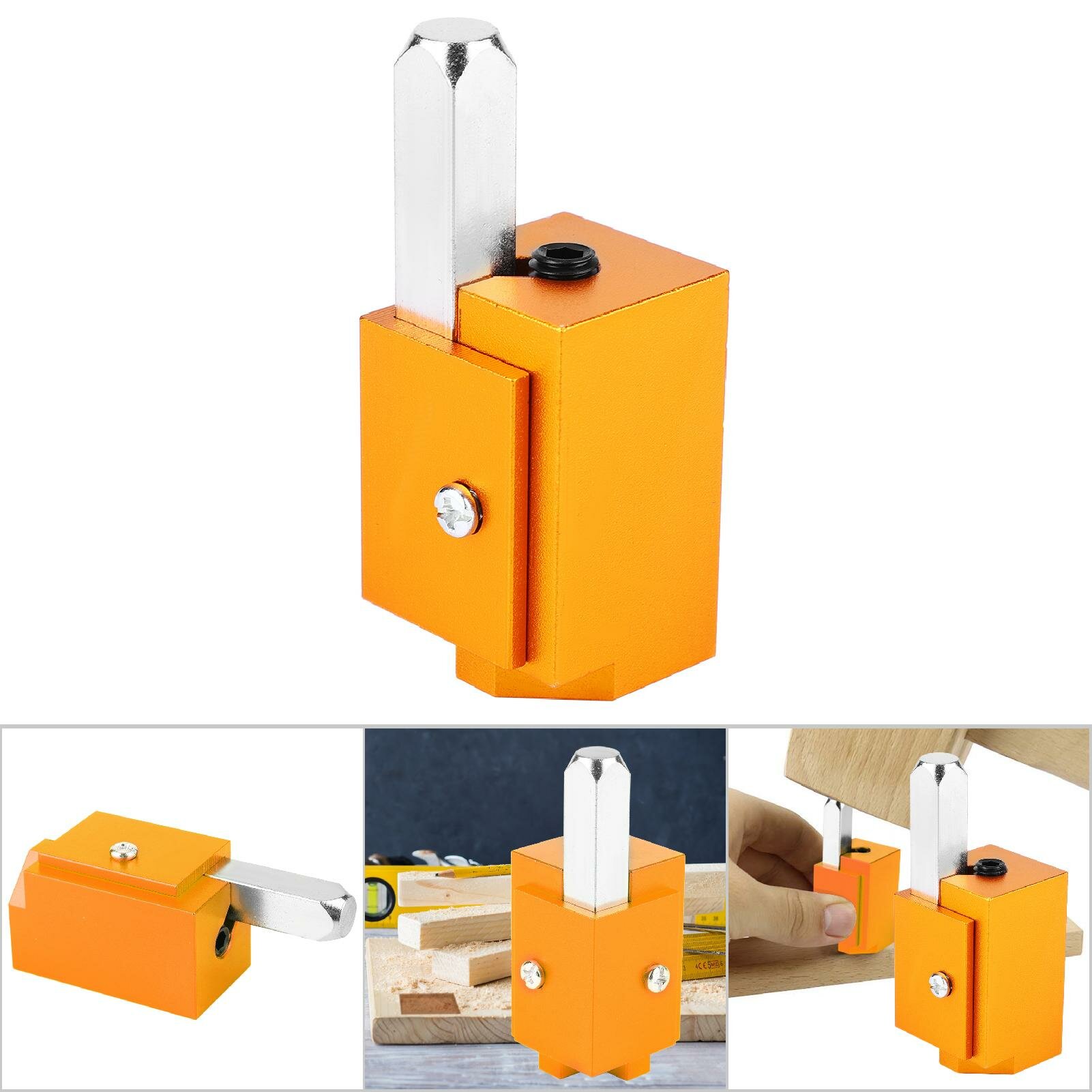 DIY High Accuracy Quick Cutting Right Angle Corner Chisel Woodworking Tool(Golden) — фото 1