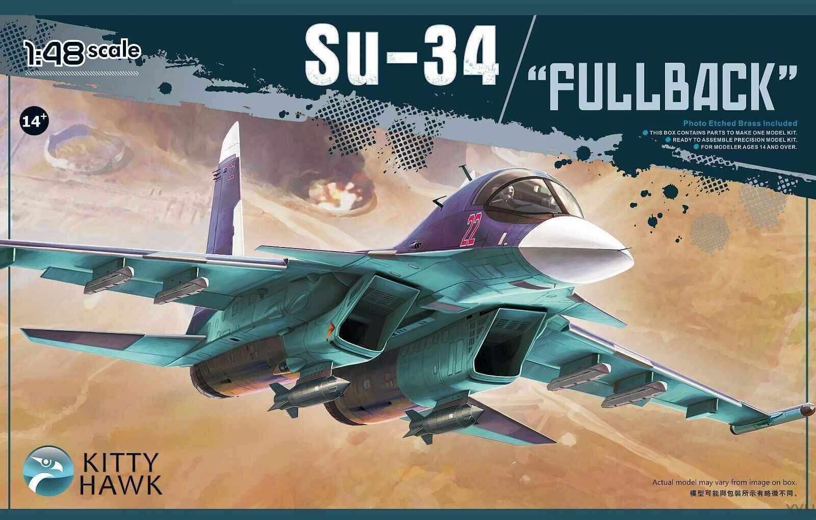 Kitty Hawk 80141 1/48 Российский Су-34 FullBack NEW самолета