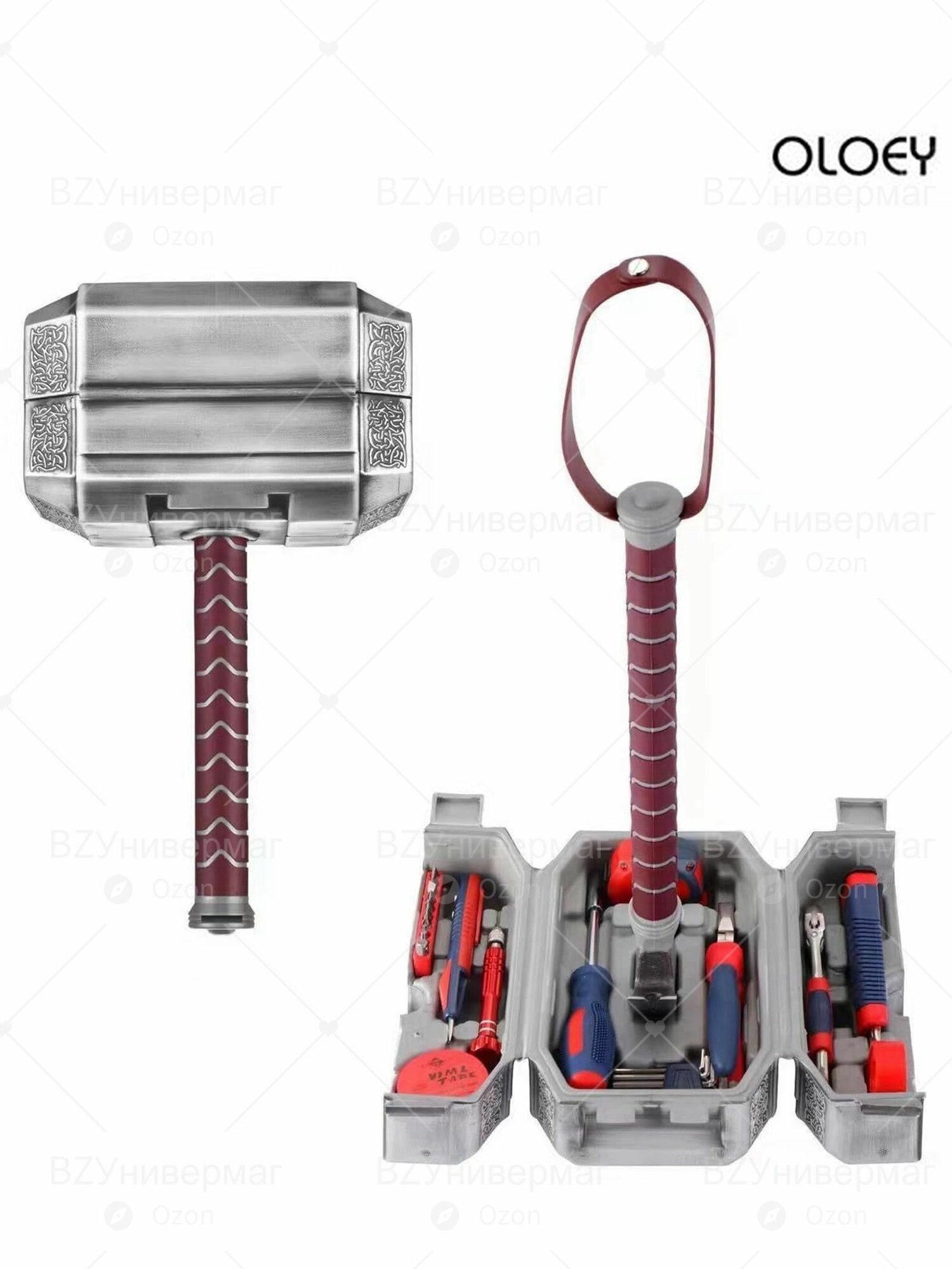 Набор мультиинструментов "Молот Тора", наборы инструментов для дома, ручные инструменты, уникальные праздничные подарки для мужчин и поклонников комиксов