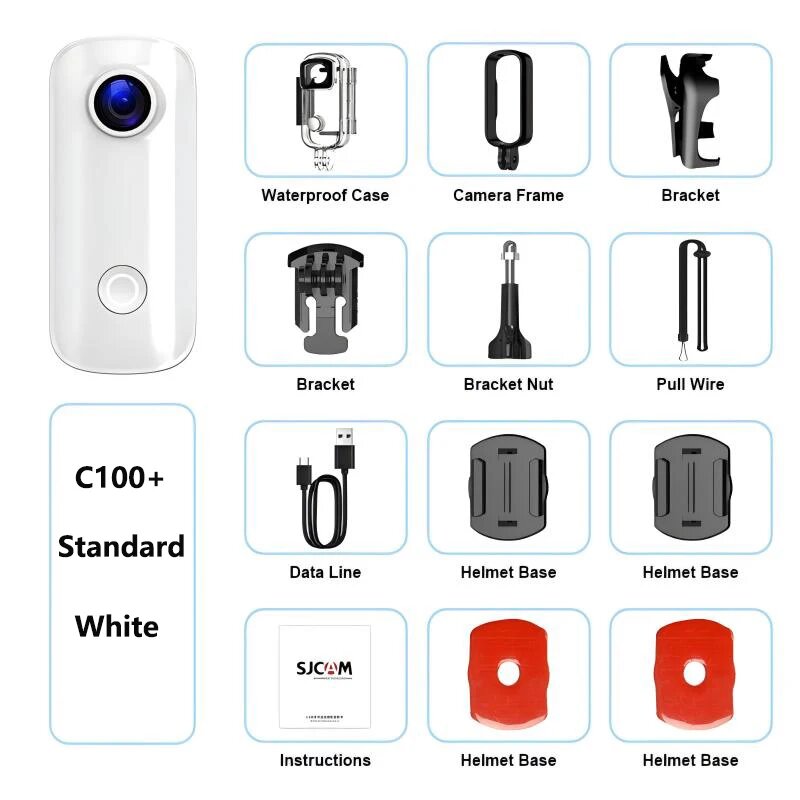 SJCAM C100+ Экшн-камера 4K C100 Plus White
