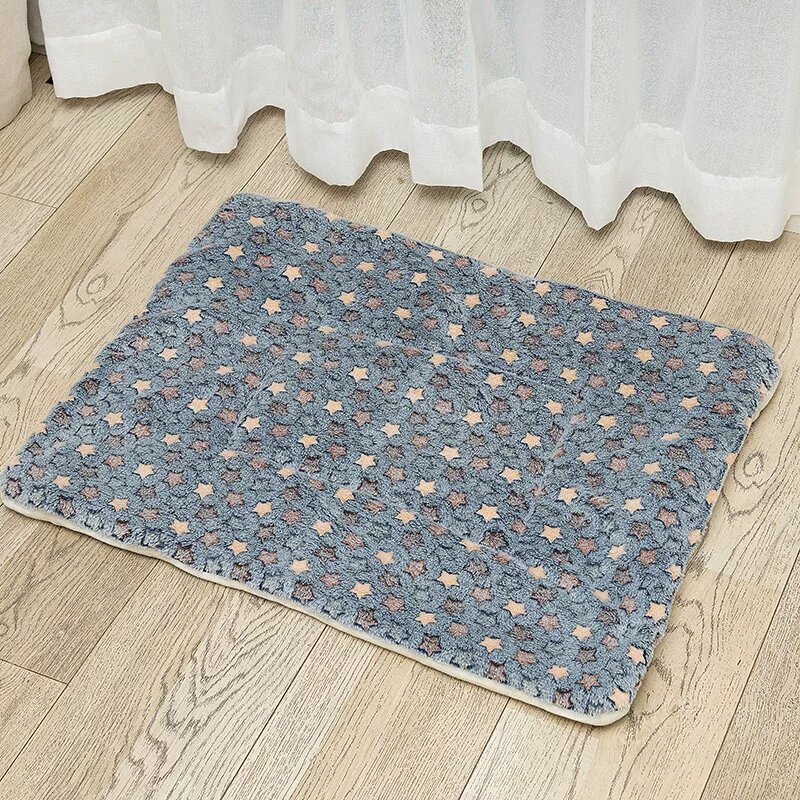 Плетеный плед для кошек и собак с звездным рисунком, размер M 42x55 см, подходит для животных до 5 кг