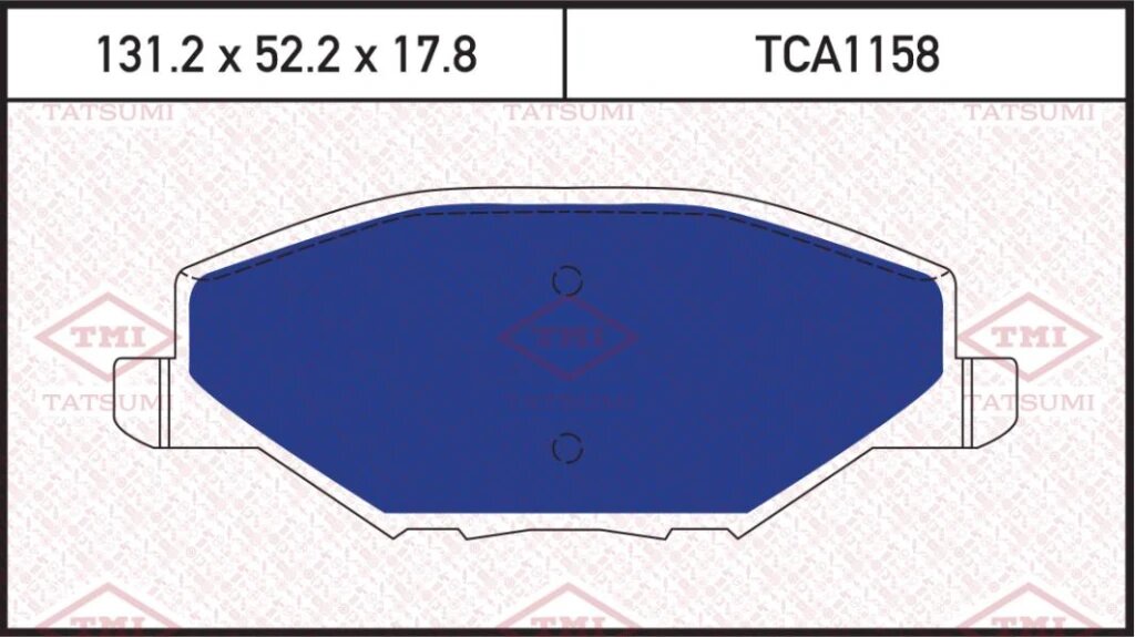 Колодки тормозные дисковые передние VW Polo 11-> Skoda Fabia / Rapid 11-> TMI Tatsumi TCA1158