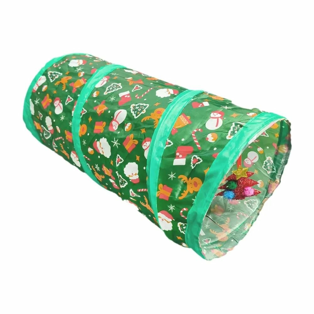 Игровой туннель для кошек, складной, с местом для отдыха, зимний подарок для питомцев