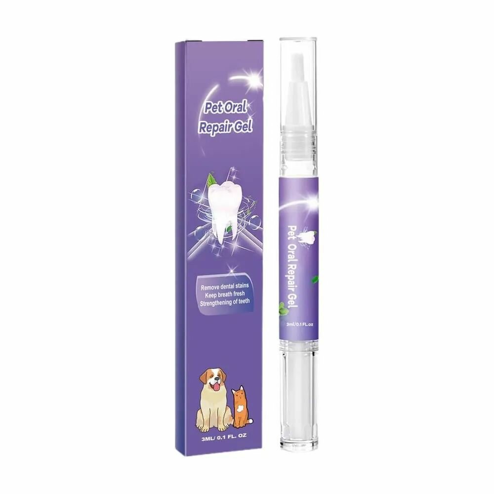 Гель для удаления зубного камня у собак и кошек, освежитель дыхания, без чистки щеткой