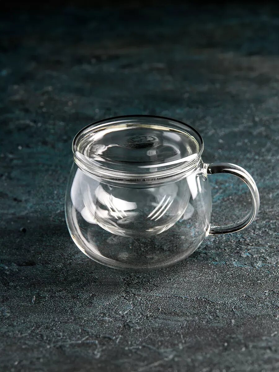 Кружка стеклянная для заваривания со стеклянным ситом «Лоран», 300 мл, 13×9×8,5 см