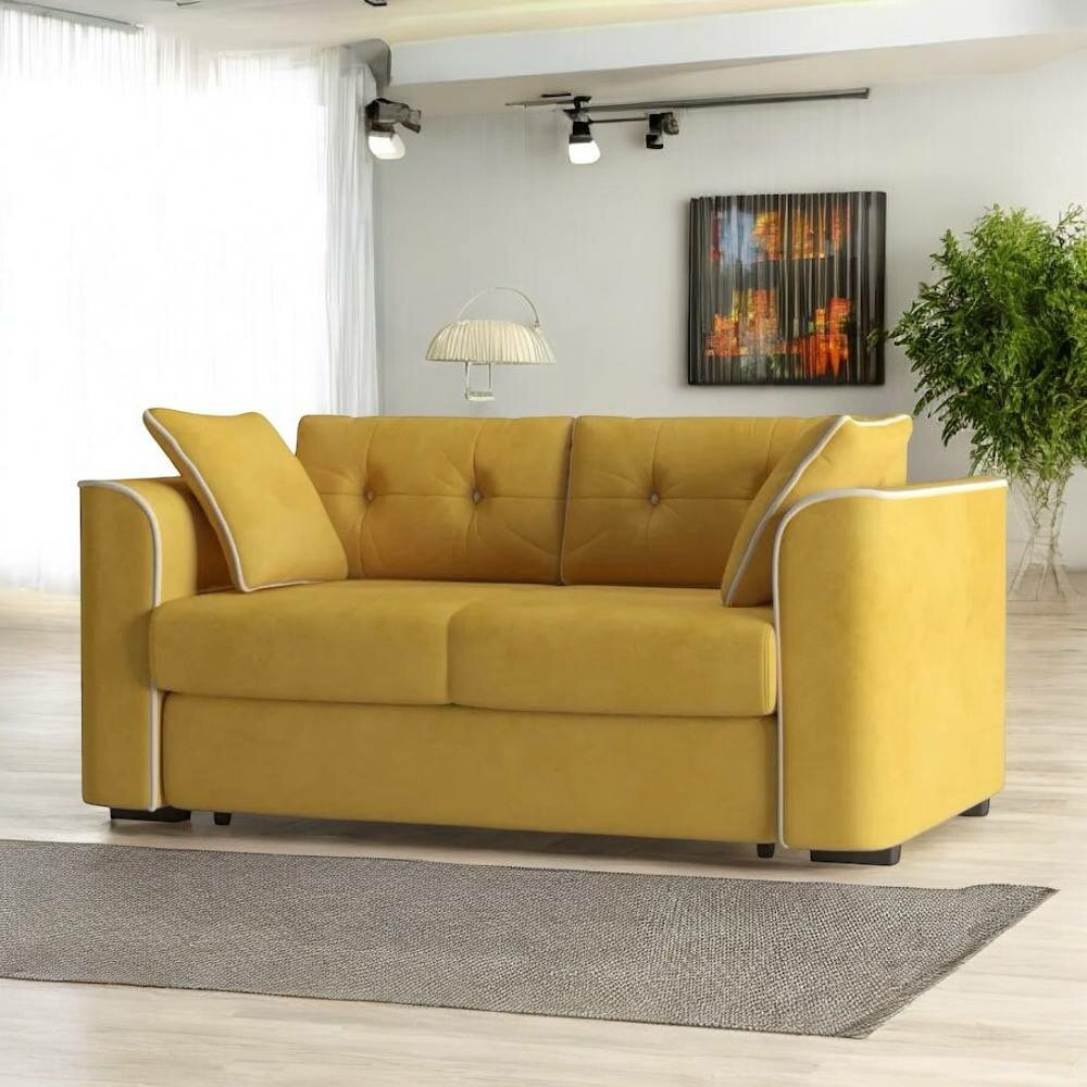 Диван Mini Narvik 170, Независимый пружинный блок, Антивандальный велюр, Ящик для белья, спальное место 120х195