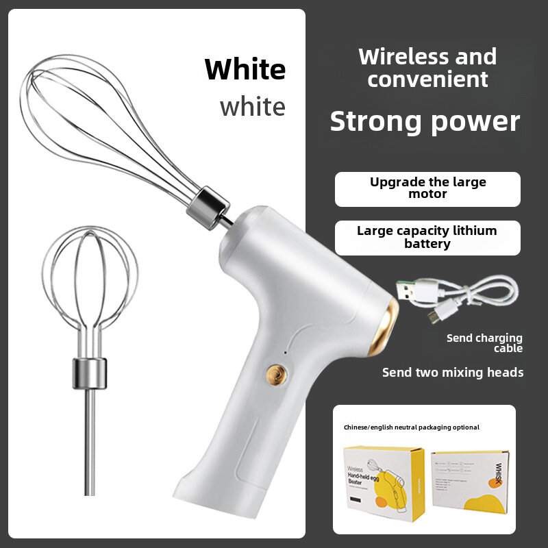 Portable Mixer: Automatic Whisking Miniature Multifunctional Mixer - Electric Mixer for Baking Eggs Creams in Small Kitchens