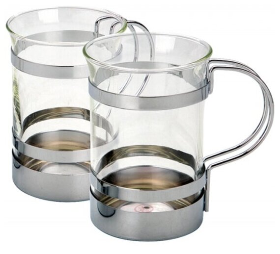 Набор кружек Augustin Welz AW-2005 с хромированным покрытием 250 мл, 2 шт.