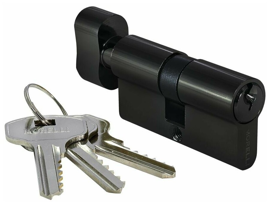 Ключевой цилиндр высокой секретности с заверткой (70 мм), HS 70CK BL, цвет - черный