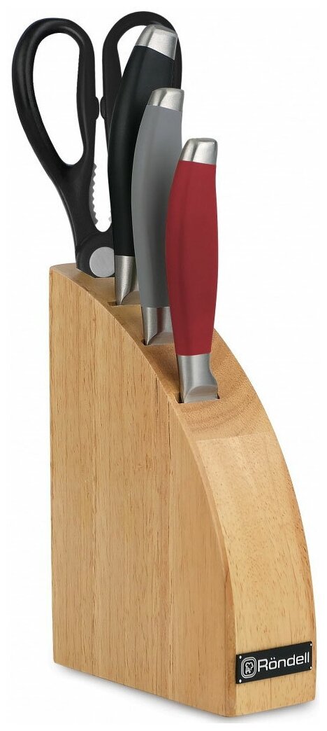 Набор ножей, ножницы и подставка Rondell Dart RDA-1358