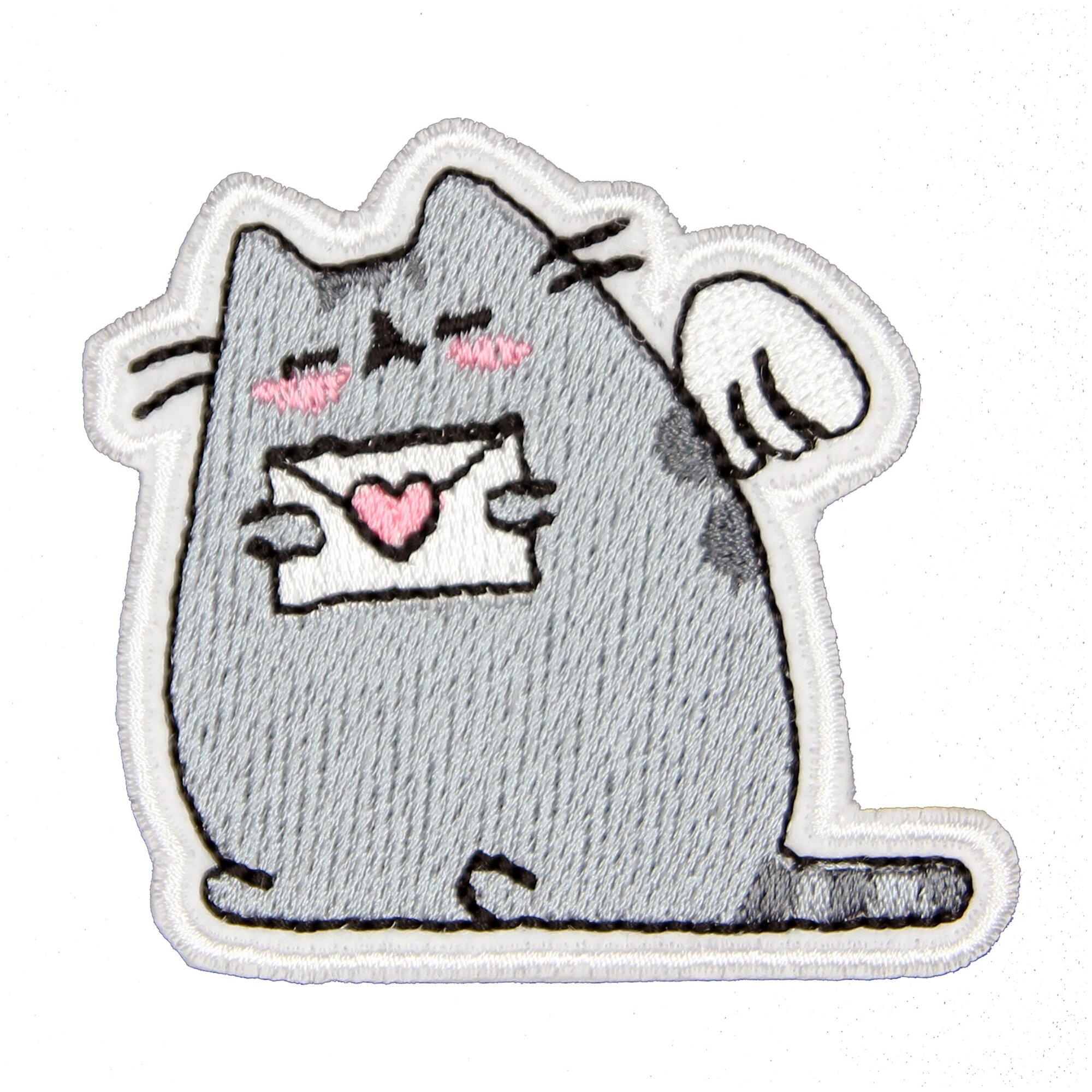 Нашивка, патч, шеврон "Кот Пушин с Конвертом" 52x55mm PTC219