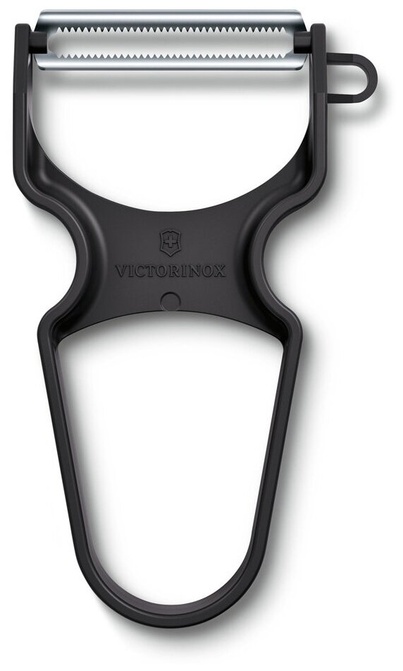 Овощечистка VICTORINOX RAPID, поворотное лезвие из нержавеющей стали с микросеррейторной кромкой, рукоять из АБС-пластика чёрного цвета