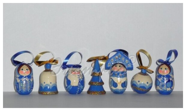 Набор подвесок "Гжель"