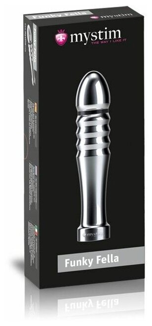 Ребристый фаллоимитатор для электростимуляции Funky Fella Rill Dildo - 13 см.