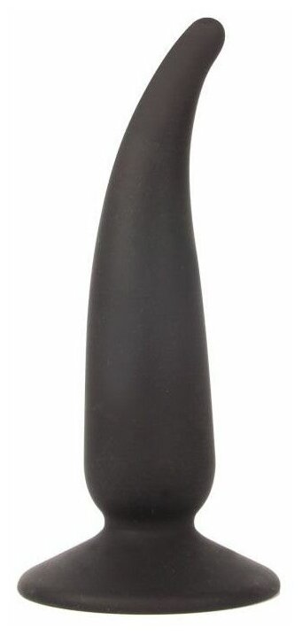 Анальная пробка с тонким кончиком Sex Expert - 11 см, черный, Унисекс, силикон, 11, 2,7