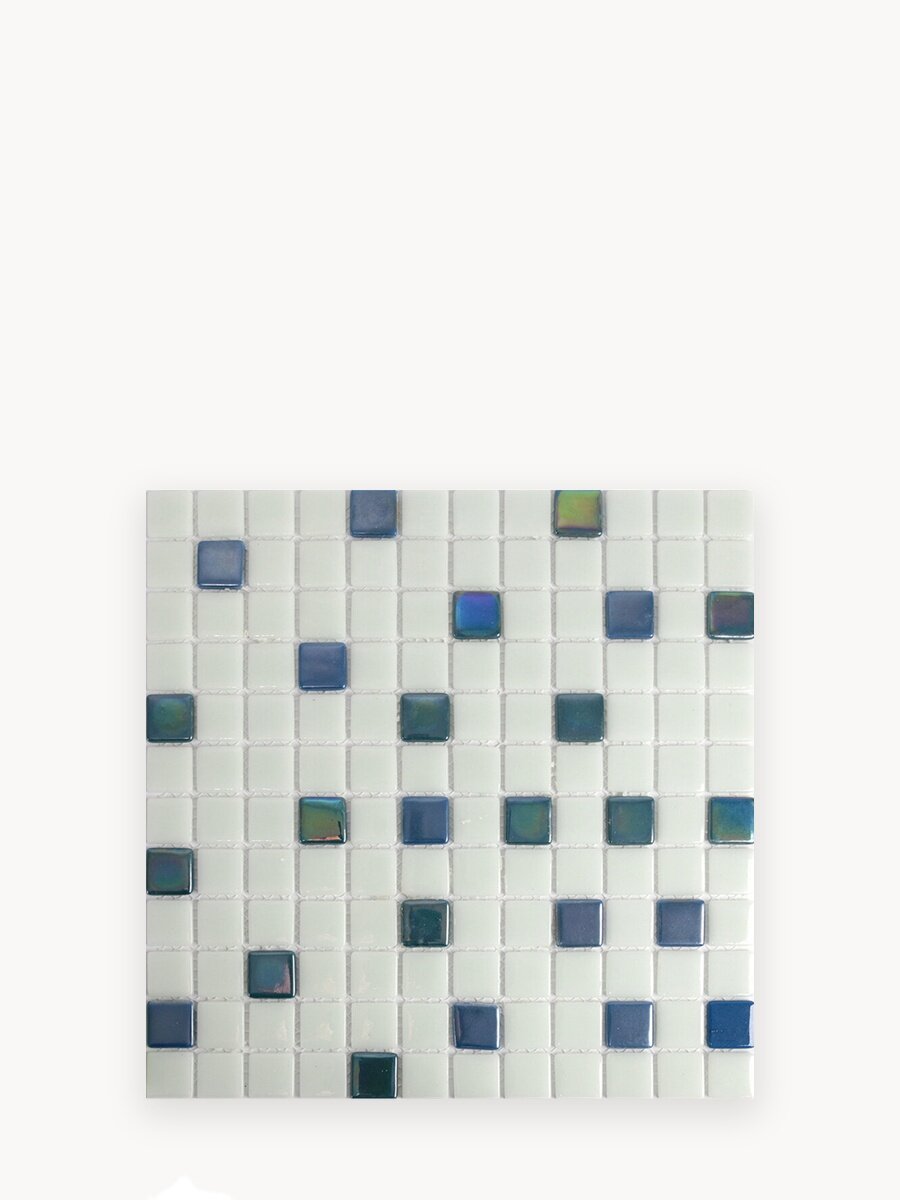 Плитка мозаика из прессованного стекла на сетке Natural Steppa, размер листа 315х315 мм, чип 25х25 мм, толщина 4,5 мм