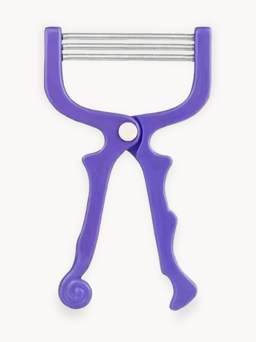 Эпилятор пружинка средство инструмент для удаления волос на лице и теле. Ручной эпилятор пружинка для волосфиолетовый