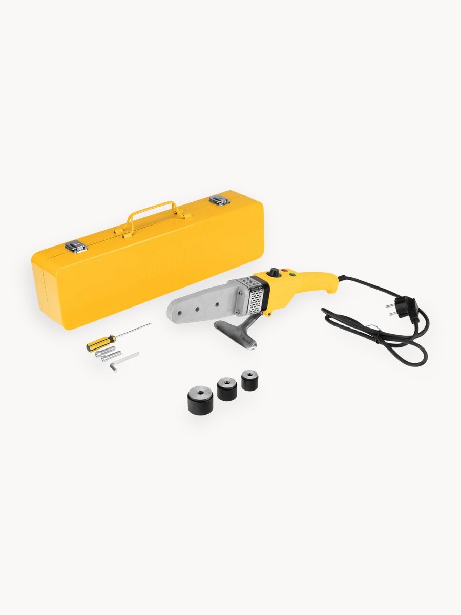 Аппарат для сварки пласт. труб Denzel DWP-800 Х-PRO, 800Вт, 300 град, компл насадок, 20 - 32 мм 94207