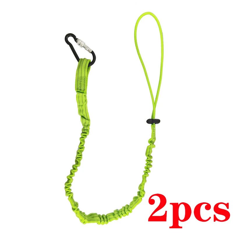 Страховочный трос из алюминия для инструментов 2PCS green