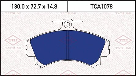 TCA1078 Колодки тормозные MITSUBISHI CARISMA 95- перед.
