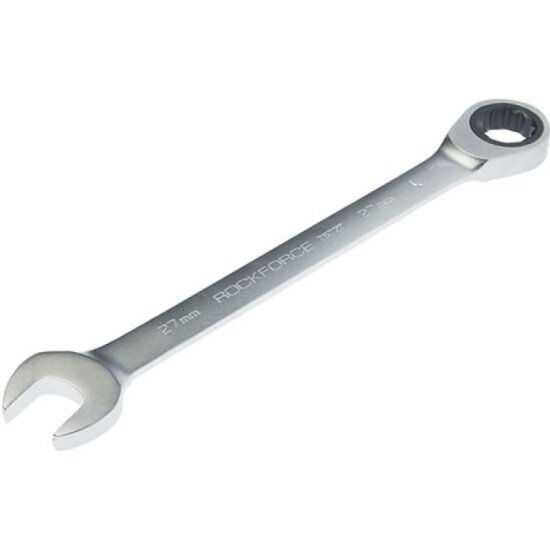 Ключ комбинированный Rock Force 27 мм, трещоточный, 12-гр.