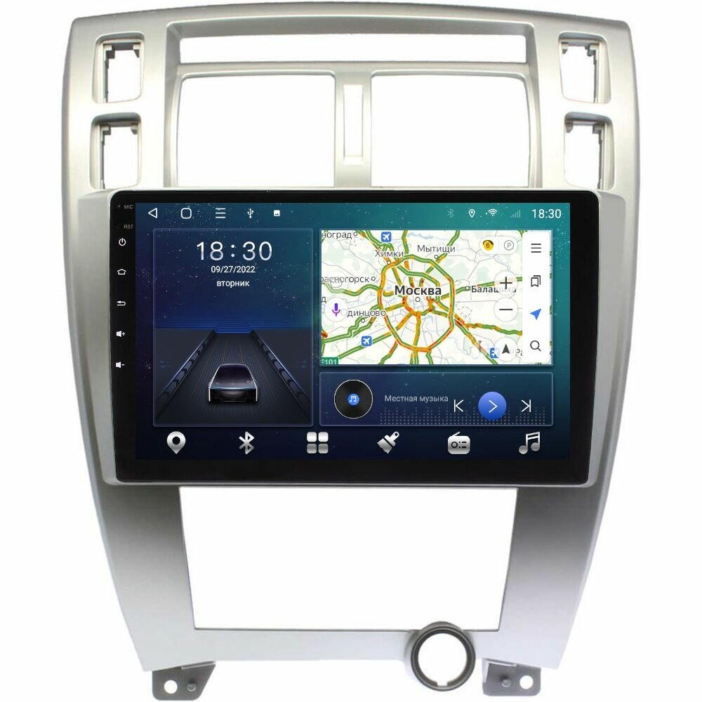 Магнитола CRS-300 Хендай Тюсон 2004-2010 Hyundai Tucson JM с Android 13 - Процессор 8 ядер - Carplay - DSP 36 полос - 4G(Sim)