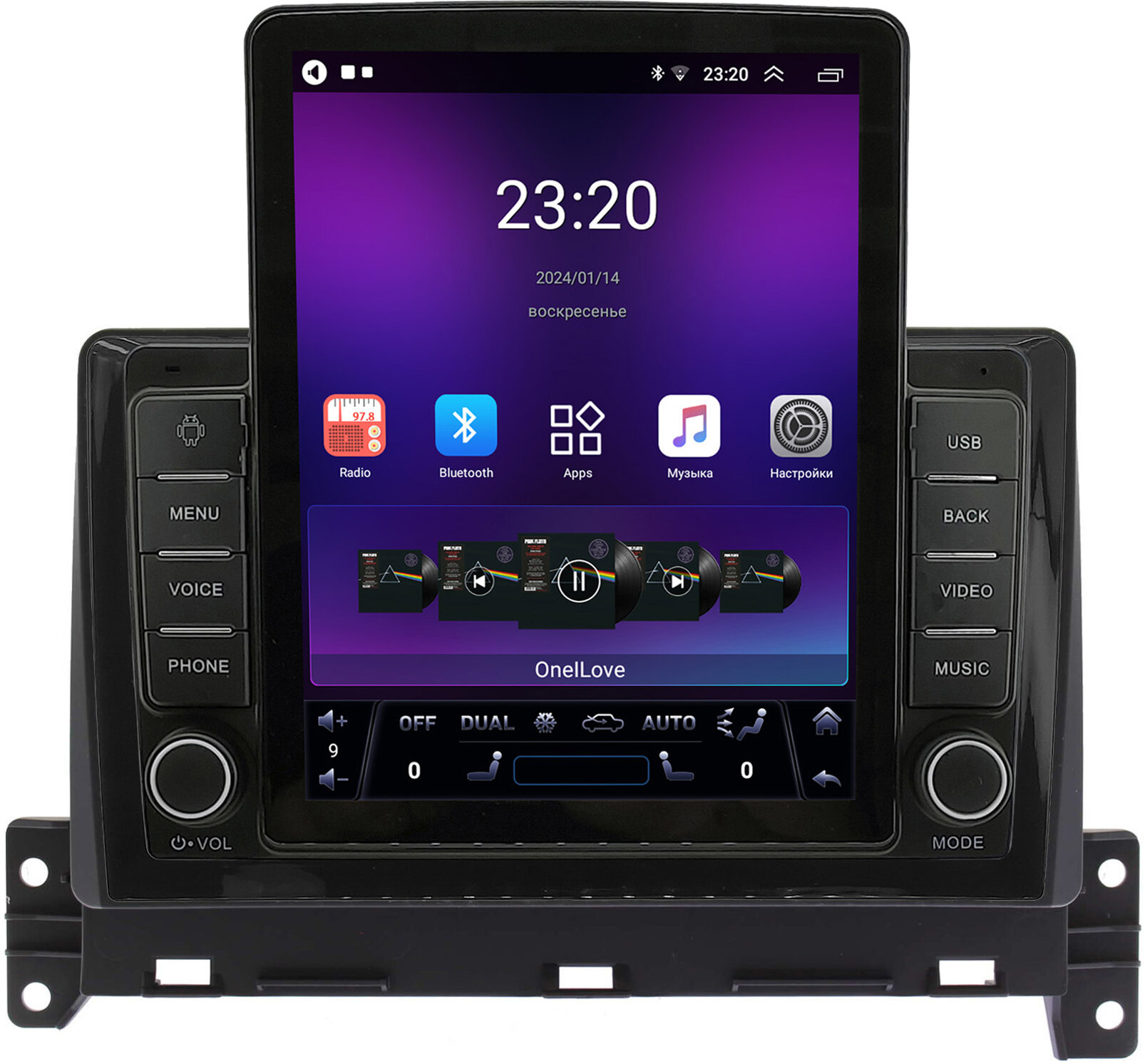 Штатная магнитола Great Wall Wingle 7 2018-2023 Canbox GTR095-10-1173 на Android 10 (QLed, 4/64, DSP, CarPlay)